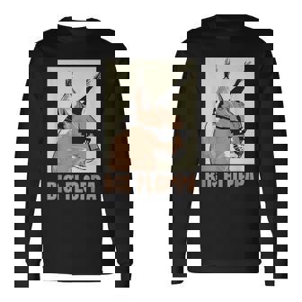 Low Poly Floppa Meme Big Floppa Meme Cat Long Sleeve T-Shirt | Mazezy