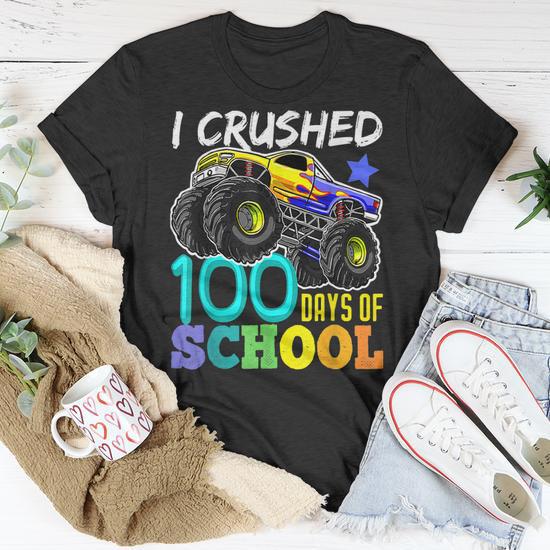 100th Day Of School Shirt Monster 100 Days Of School T Rex Monster