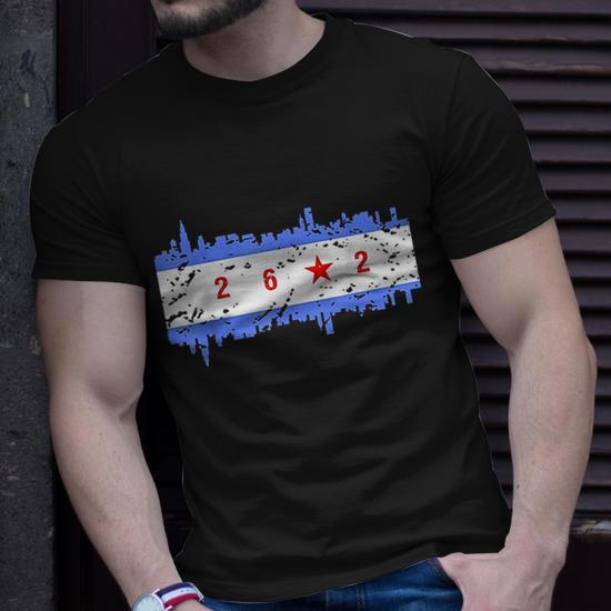 Chicago Flag Running Shirt Chicago Flag Runner Gear Chicago Apparel