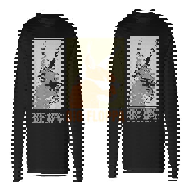 Low Poly Floppa Meme Big Floppa Meme Cat Long Sleeve T-Shirt | Mazezy