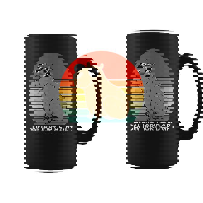 Retro Vintage Capybara Crocodile Funny Capybara Meme Coffee Mug | Mazezy