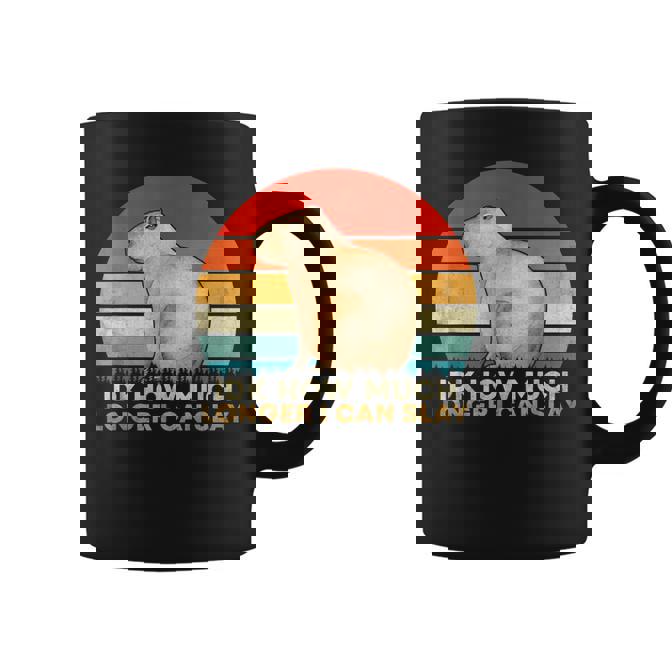 Retro Vintage Capybara Crocodile Funny Capybara Meme Coffee Mug | Mazezy