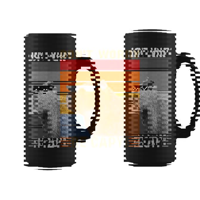 Retro Vintage Capybara Crocodile Funny Capybara Meme Coffee Mug | Mazezy