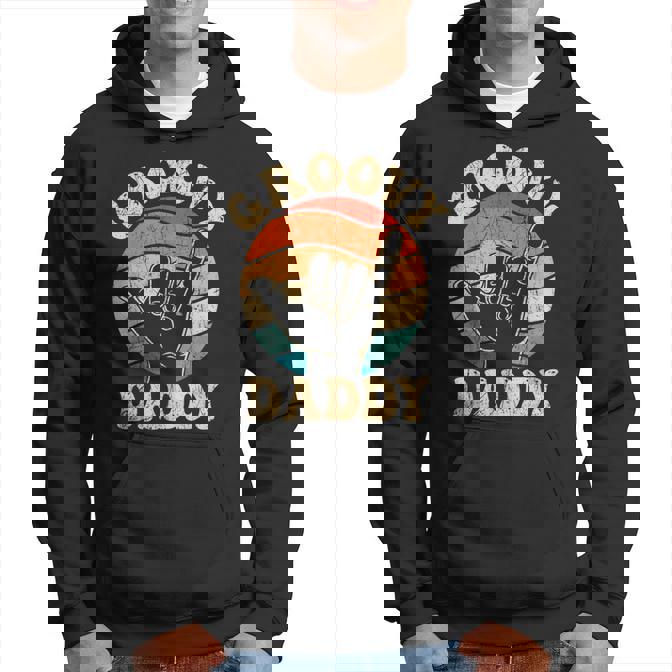 Mens Groovy Papa 70S Aesthetic Nostalgia 1970S Retro Dad Hoodie | Seseable