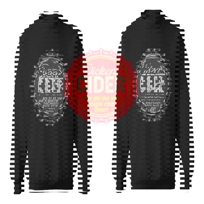 Dickens Cider - Fun Bottle Top Pun - Cheeky Innuendo Men's Back Print T ...