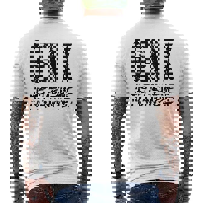 Generation X Gen X 60Th Birthday Vintage Retro Men's T-shirt Back Print ...