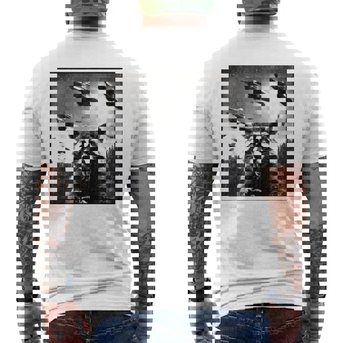 Pedro Dancing Raccoon Meme Men's T-shirt Back Print | Mazezy