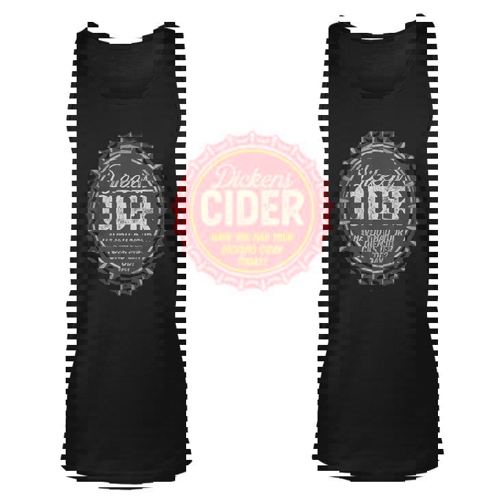 Dickens Cider - Fun Bottle Top Pun - Cheeky Innuendo Men's Back Print T ...