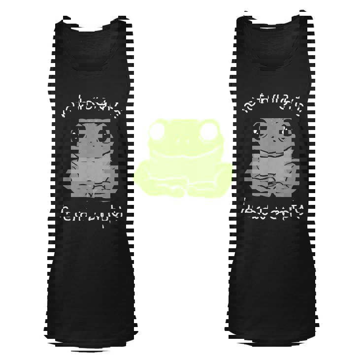 No Thoughts Head Empty Cute Frog Meme Aesthetic Men's Back Print T-shirt | Mazezy