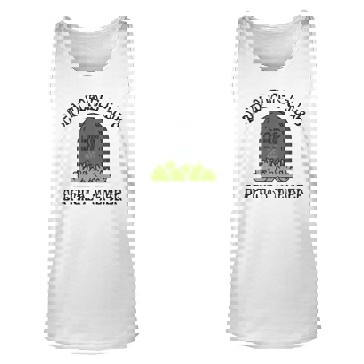 Dead Dad Club Official Member Men's Back Print T-shirt | Mazezy