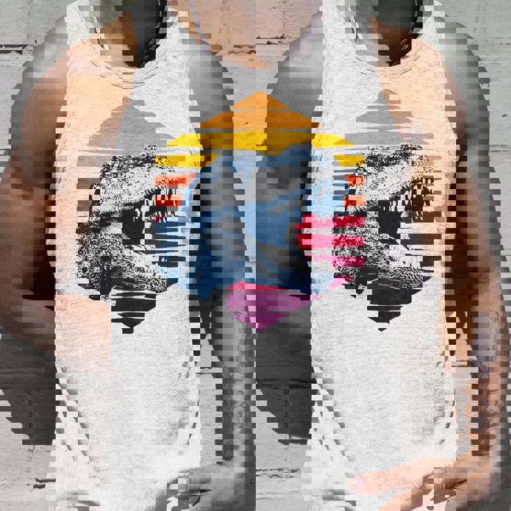 Retro Vintage T-Rex Tyrannosaurus Rex Hexagon Dinosaurus Unisex Tank ...