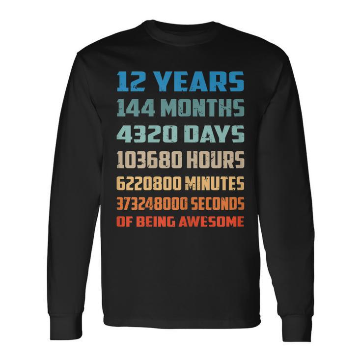 12Th Birthday T Shirt 12 Years Old Being Awesome Shirt Men's Back Print ...