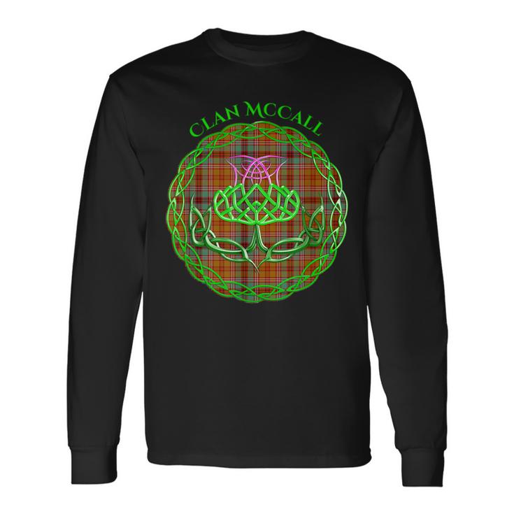 Clan Mccall Scottish Tartan Celtic Thistle Men Women Long Sleeve T ...