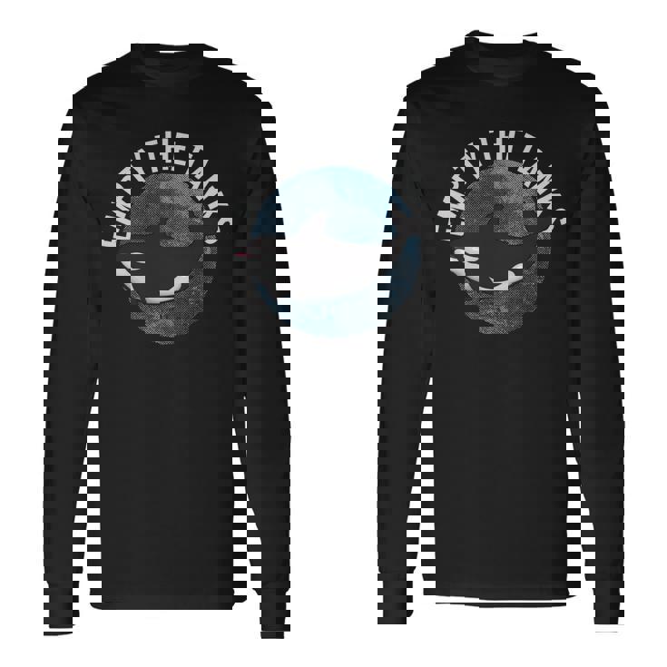 Empty The Tanks Killer Whale Orca Men's Back Print T-shirt | Mazezy