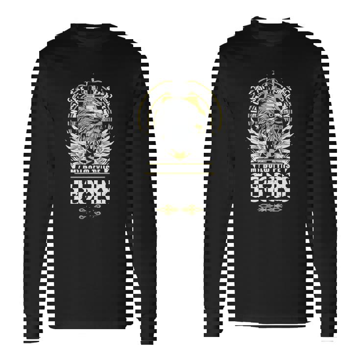 Eoin Name In Case Of Emergency My Blood Long Sleeve T-Shirt | Seseable