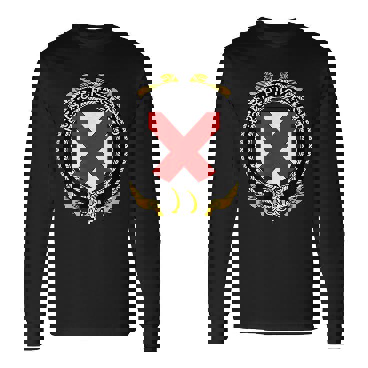 Fitzgerald Coat Of Arms Crest Long Sleeve T-Shirt - Seseable