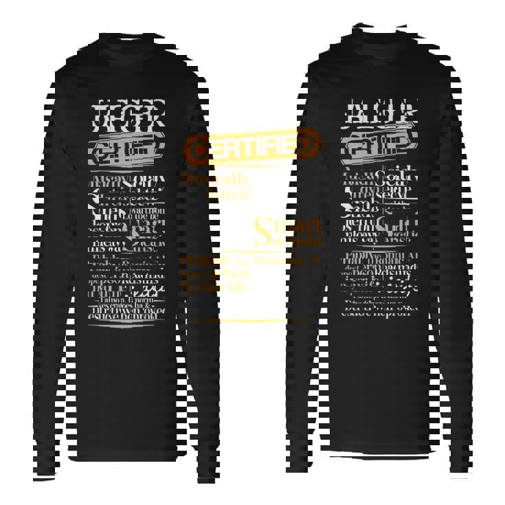 Jaeger Name Certified Jaeger Long Sleeve T-Shirt - Seseable