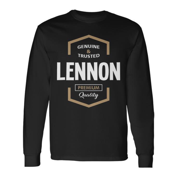 Lennon Name Lennon Quality Long Sleeve T-Shirt | Seseable