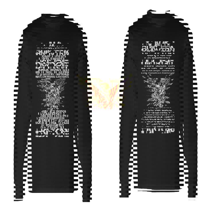 Mens I Am A Grumpy Veteran I Served I Sacrificed Dont Regret Men Women ...