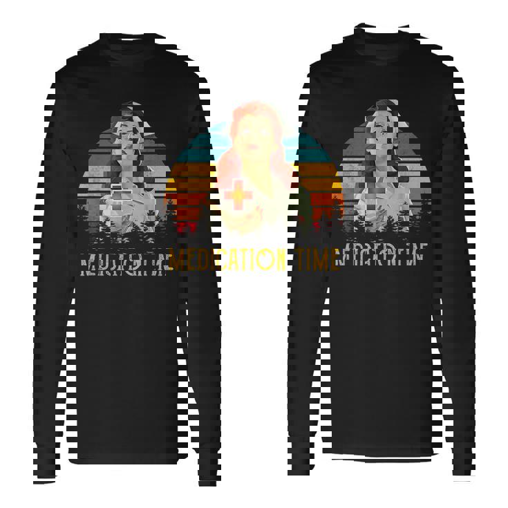 Nurse Ratched Medication Times Vintage V2 Long Sleeve T-Shirt | Seseable