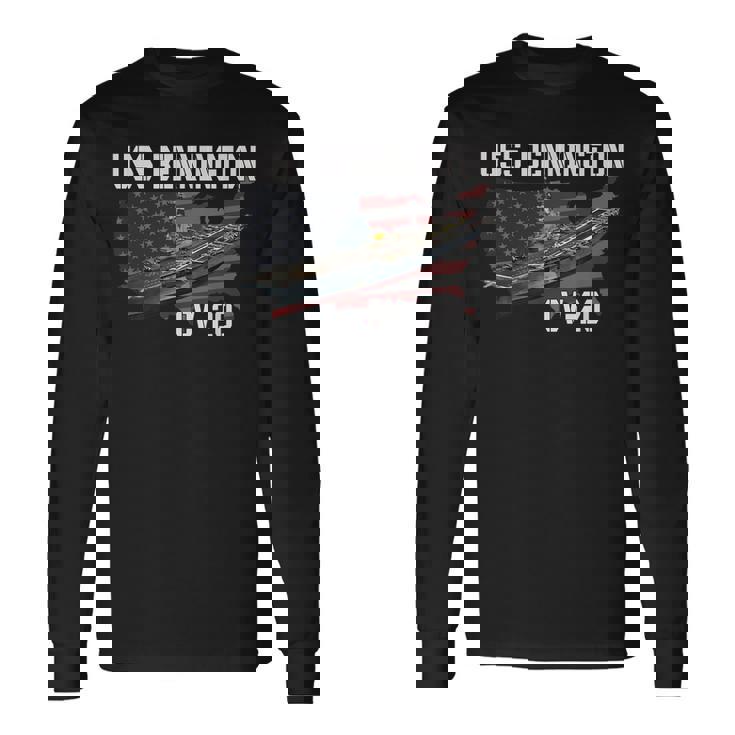 Uss Bennington Cv-20 Aircraft Carrier Veterans Day Fathers Long Sleeve ...