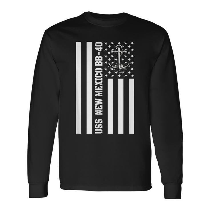 Uss New Mexico Bb-40 Battleship Warship Veterans Day Father Long Sleeve ...