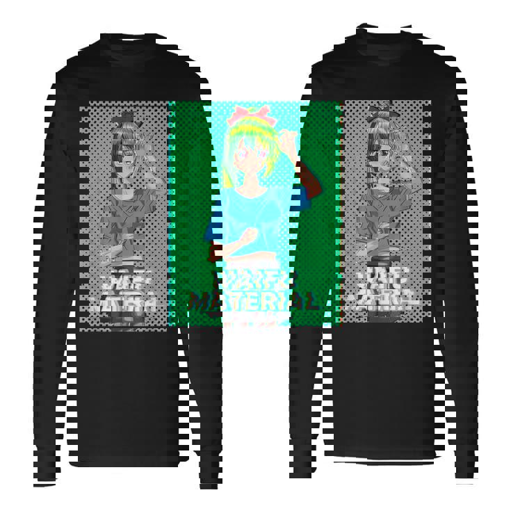 Waifu Material Japanese Text Aesthetic Vaporwave Anime Men's T-shirt ...