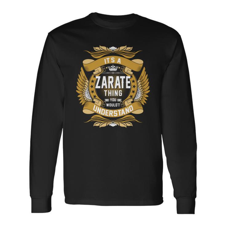 Zarate Name Zarate Name Crest V2 Long Sleeve T-Shirt | Seseable