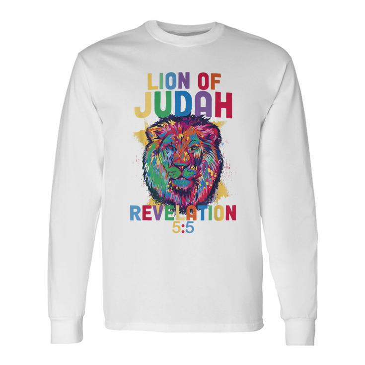 Lion Of Judah Revelation 55 Christian Saying Bible Verse Long Sleeve T ...