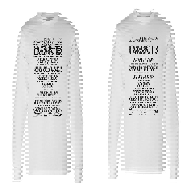 Being A Loadmaster Like Riding A Bike Long Sleeve T-Shirt | Seseable