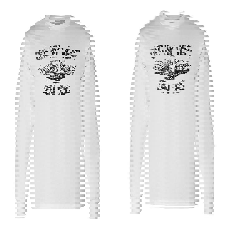 Uss Key West Ssn 722 Attack Submarine Badge Vintage Long Sleeve T-Shirt ...