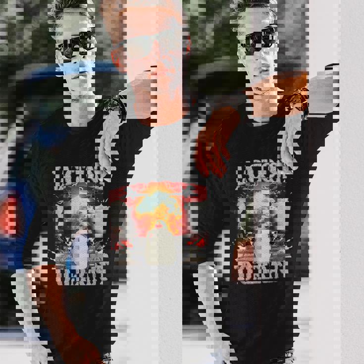 Lactose Tolerant Meme Long Sleeve T-Shirt | Mazezy