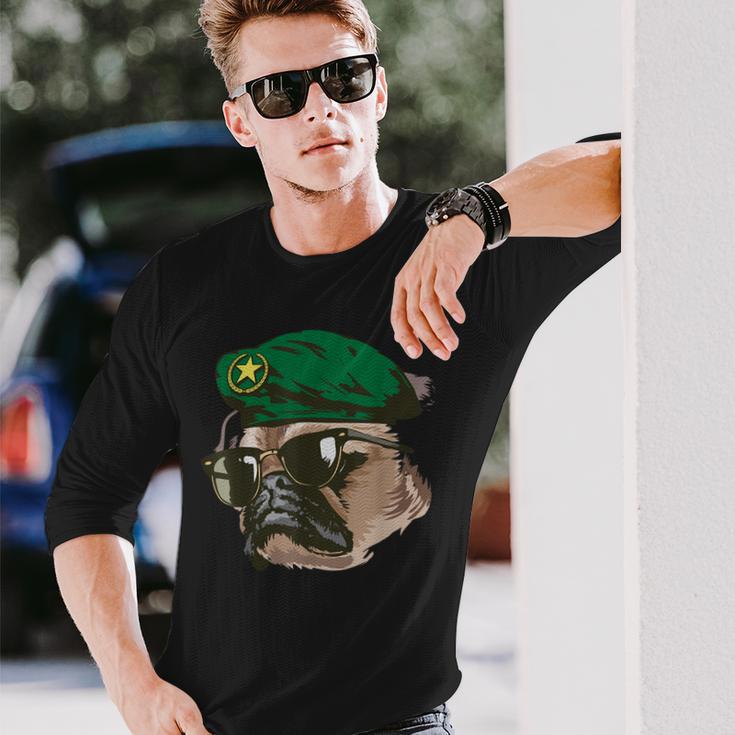 Veteran Pug Dog Army Soldier Funny Animal Military Gifts Men Women Long ...