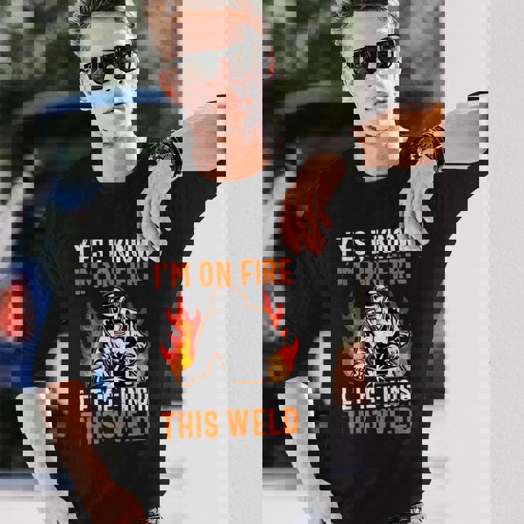 Welder Welding Finish This Weld Long Sleeve T-Shirt T-Shirt | Mazezy