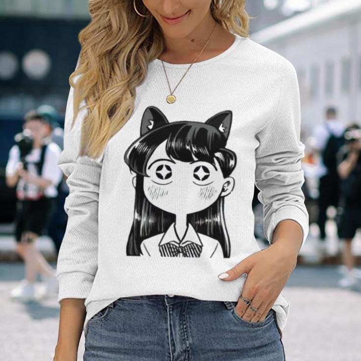 Komi Shouko Cat Ears Komi Can’T Communicate Long Sleeve T-Shirt T-Shirt ...
