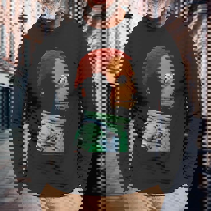 Solo Awkward Look Monkey Puppet Meme Long Sleeve T-Shirt | Seseable UK