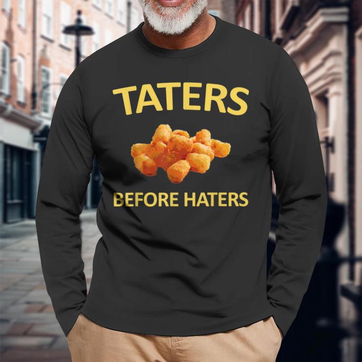 Taters Before Haters Funny Potato Meme Novelty T V2 Men Women Long ...