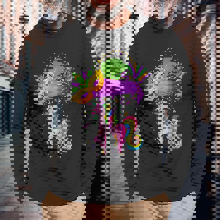 Unicorn Mask Costume Mardi Gras Carnival Matching Outfit V2 Long Sleeve ...