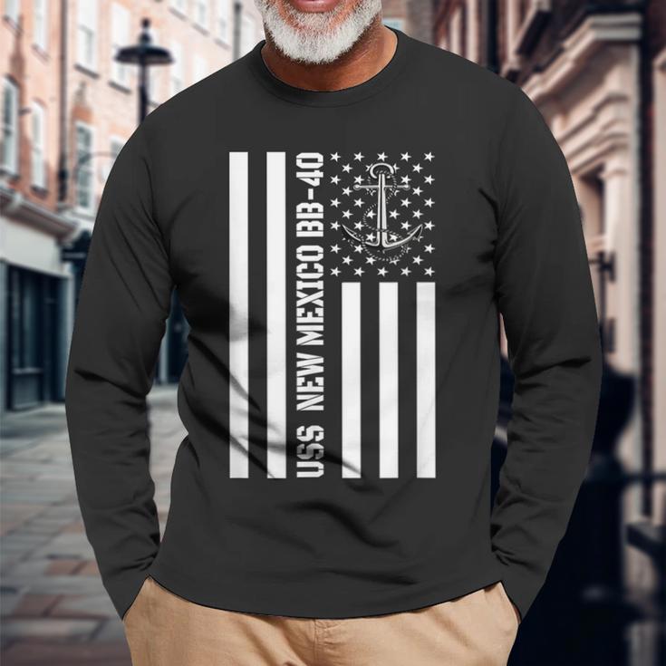 Uss New Mexico Bb-40 Battleship Warship Veterans Day Father Long Sleeve ...