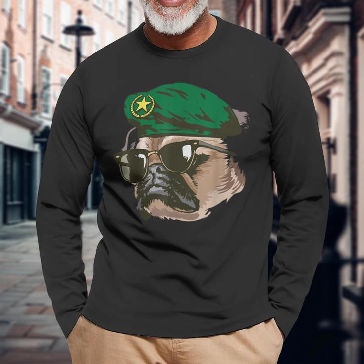 Veteran Pug Dog Army Soldier Funny Animal Military Gifts Men Women Long ...