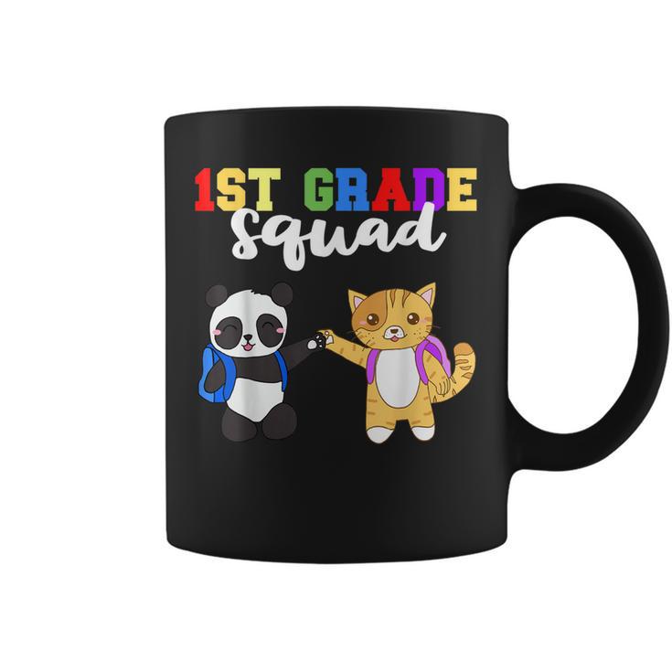 1St Grade Squad Panda Kitty Back To School First Grade Cute Coffee Mug ...
