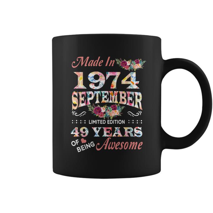 September 1974 Flower 49 Years Of Being Awesome Coffee Mug | Seseable