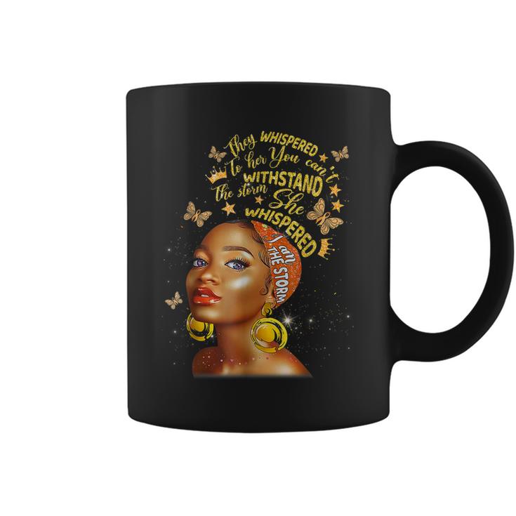 Black History Month African Woman Afro I Am The Storm V5 Coffee Mug ...