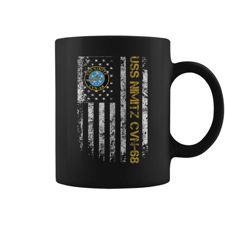 Uss Nimitz Cvn-68 Aircraft Carrier Veteran Flag Veterans Day Coffee Mug ...