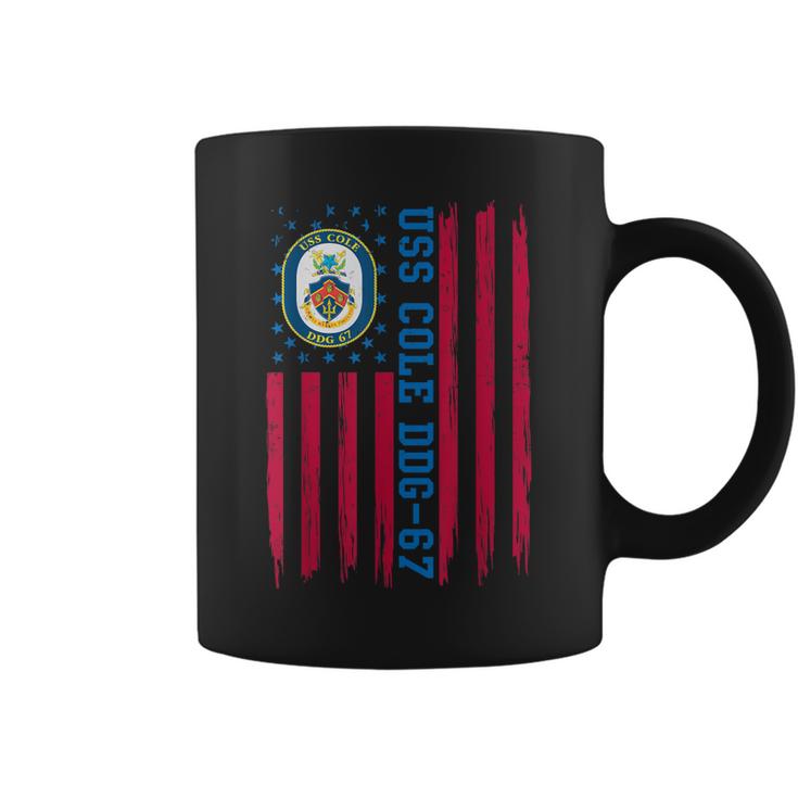 Uss Cole Ddg-67 Flag Guided Missile Destroyer Ship Veteran Coffee Mug ...