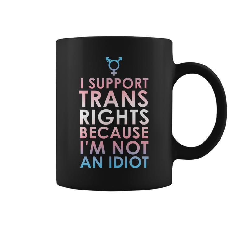 Transgender Ally Trans Pride Flag Support Coffee Mug Seseable