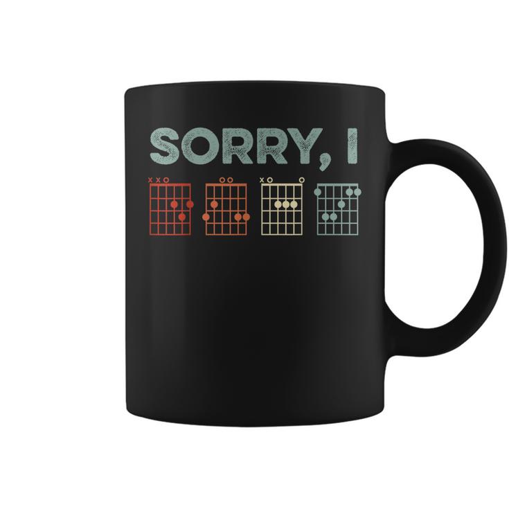 Mens Sorry I-Dgaf Hidden Message Guitar Chords Music Note Coffee Mug ...