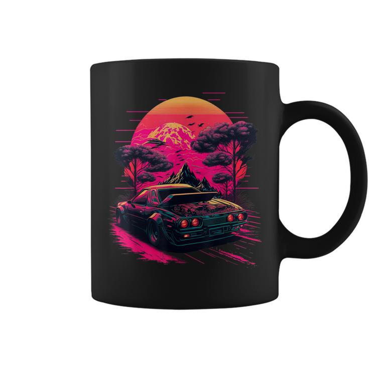 Japanese Retro Futuristic Synthwave Car Racing Jdm Tuning Coffee Mug ...