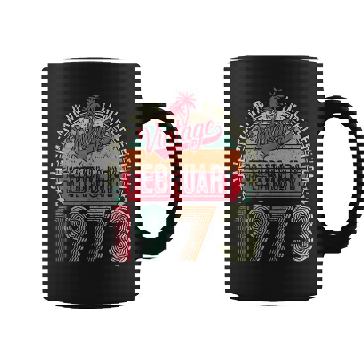 50 Years Old Gifts Vintage February 1973 50Th Birthday Gift V3 Coffee ...