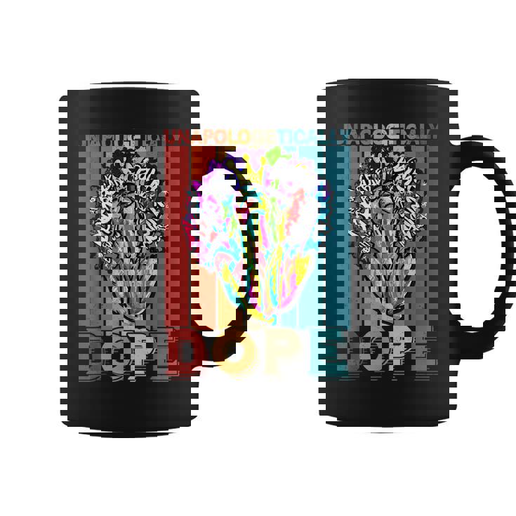Afro Melanin Unapologetically Dope Black Woman Coffee Mug - Seseable